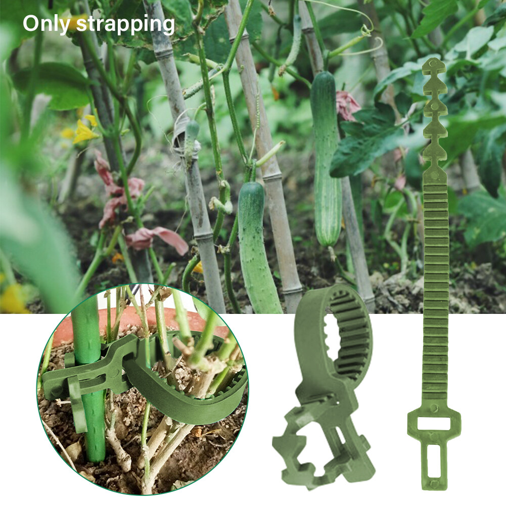 Plastic Plant Ties Outdoor Fixing Buckle Adjustable Length Garden ...
