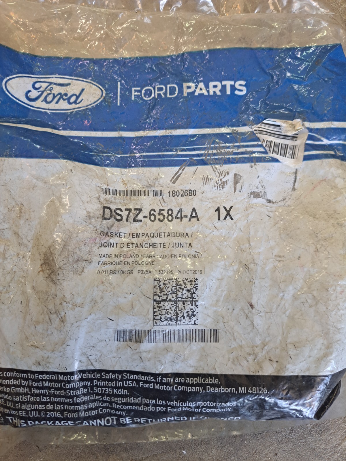 Ford OEM Engine Valve Cover Gasket DS7Z6584A Image 2 for sale online | eBay