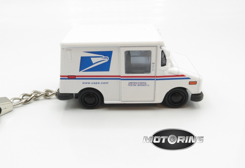 USPS Mail Delivery Postal Truck Mailman Rare Car Novelty Keychain 1:64 ...