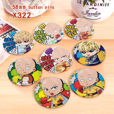 One Punch Man Chibi Button Pins Set (8 pcs a set) | eBay