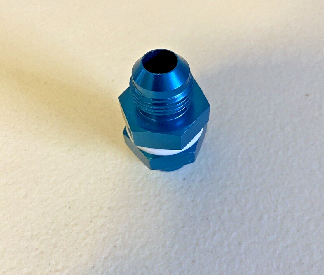 JAZ -8 an Flare Fuel Cell Bulkhead Fitting With Washer Blue Drag Race ...