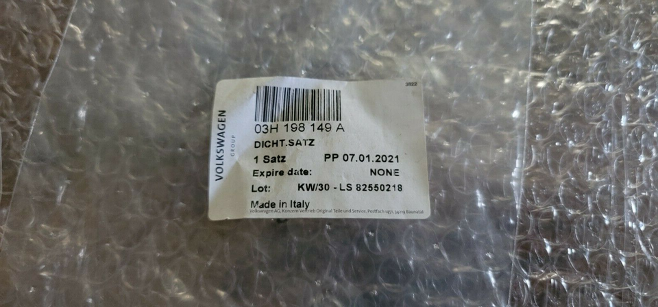 Genuine OEM Volkswagen VW Audi 04E998907C Fuel Injector Seal Kit | eBay