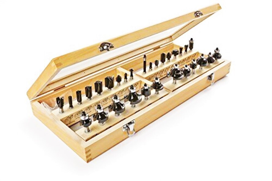30 Irwin Marples 1/4" Carbide Router Bit Set Roundover Roman Ogee Cove ...