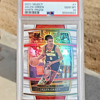 Jalen Green - ROOKIE - 2021 Select Basketball - White Prizm /149 - PSA ...