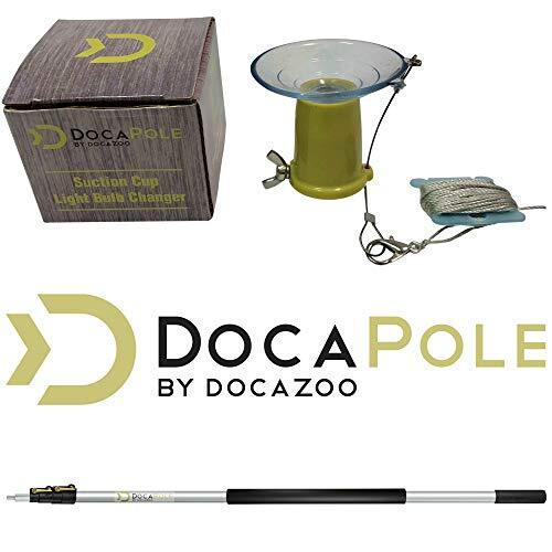 DocaPole Light Bulb Changer 5-12FT Telescopic Extension Pole Ceilings ...
