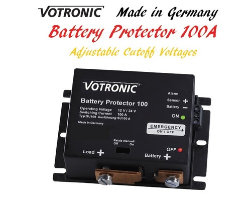 Votronic 12V and 24V Battery Protector Cutoff Voltage Adjustable 100A ...