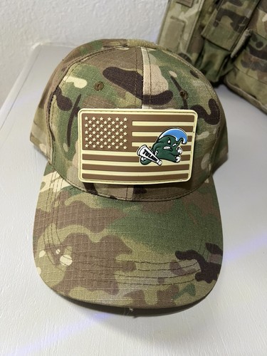 Military Combat American Flag Tulane Green Wave football PVC Patch W ...