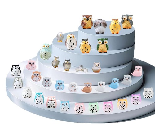 35 Pcs Tiny Resin Owls Mini Resin Animals Fairy Garden Accessories ...