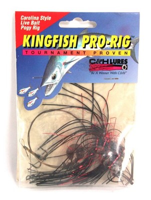 C&H Lures Kingfish Pro-Rig King Buster- Black & Red Fishing Lure- KR19 ...