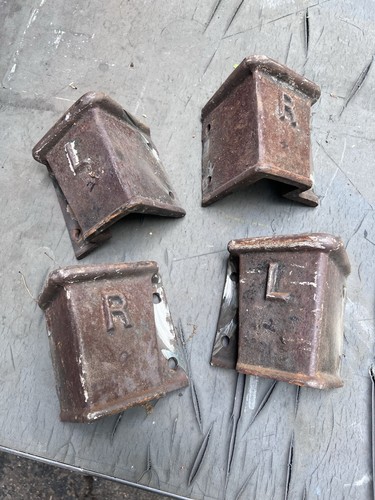 VTG INDUSTRIAL CART STEAMPUNK Corner Lot 4 Table Shop Hardware Railroad ...