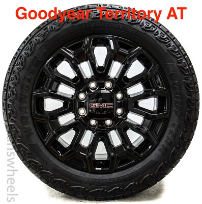 4 New GMC Sierra 2500 3500 22” Factory OEM Gloss Black Wheels Rims Gdy ...