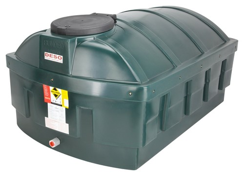 DESO 1200L BUNDED Low Profile Domestic Heating Oil Tank Watchman 48hr ...
