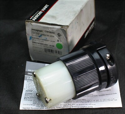 One (1) Eaton Arrow Hart L620C Locking Connector 20A 250V CWL620C ...