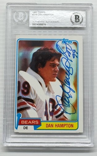 1981 Topps Dan Hampton Autograph Auto #316 BGS Authentic Bears | eBay