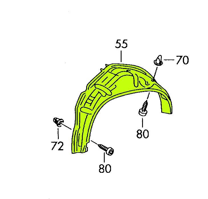 VW Volkswagen Tiguan 09 - 16 OEM Fender Liner Splash Guard 5N0810971 ...