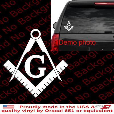 Freemasonry Emblem Sticker Die Cut Decal Freemason Masonic Fraternal ...