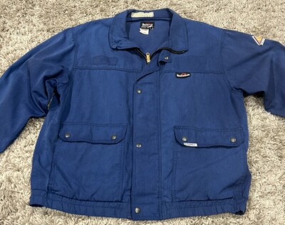 Bulwark FR Jacket Men’s Large Flame Resistant Blue Long Sleeve Full Zip ...