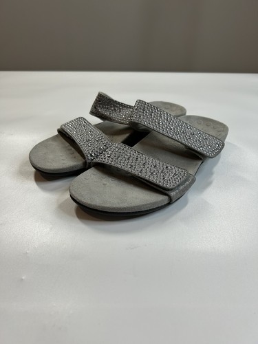 Vionic Samoa Sandals Womens 8 Gray Adjustable Orthotic Arch Support ...