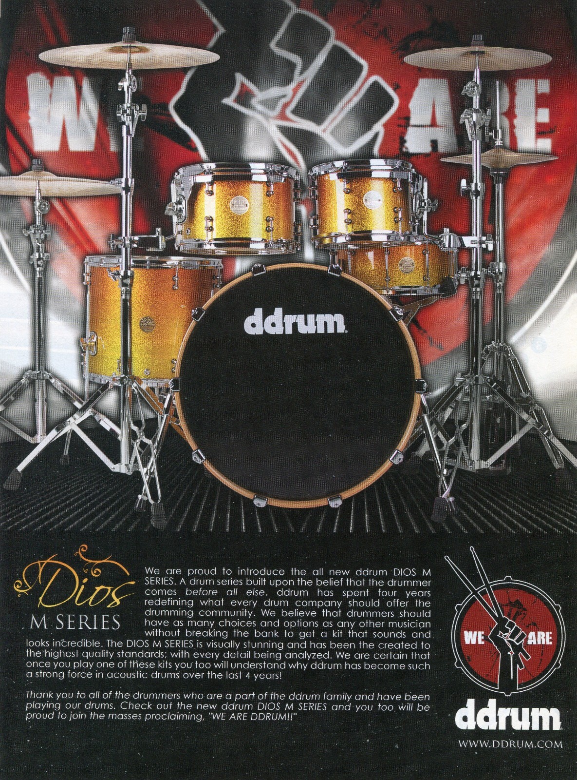 2009 Print Ad of ddrum Dios M Series Drum Kit | eBay