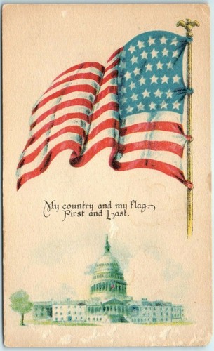 Postcard - "My Country and My Flag. First and Last." | eBay