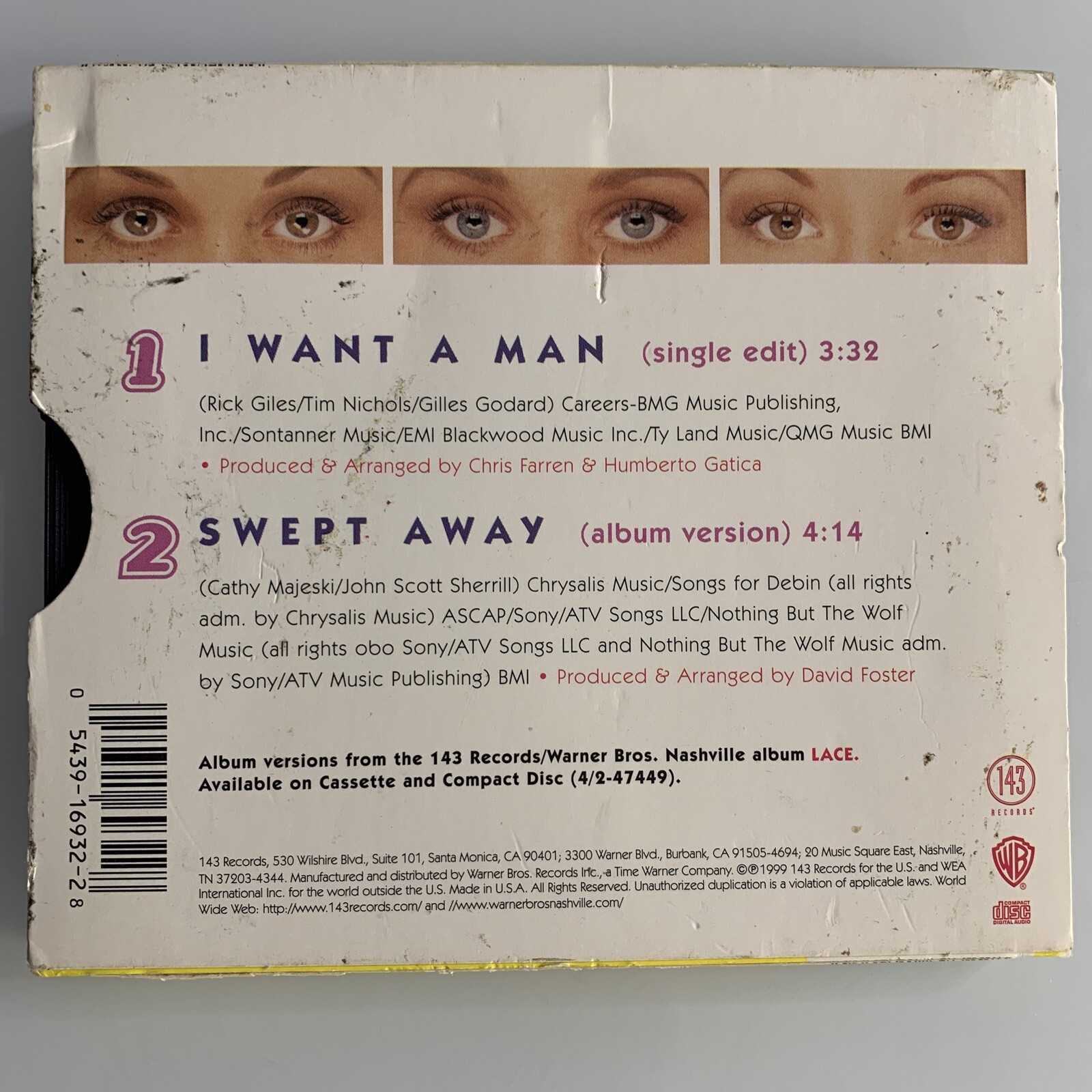 I Want a Man [CD5/Cassette Single] [Single] by Lace (CD, Aug-1999 ...