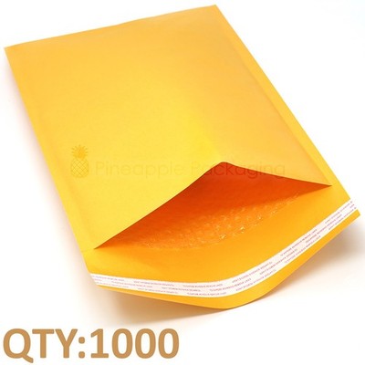 1000 #0 6x10 Kraft Paper Bubble Mailer Padded Envelopes For Shipping 6 ...