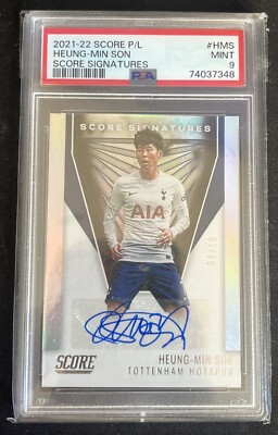 Score Premier league 21-22 Score signatures Heung-Min Son Autograph 09/ ...