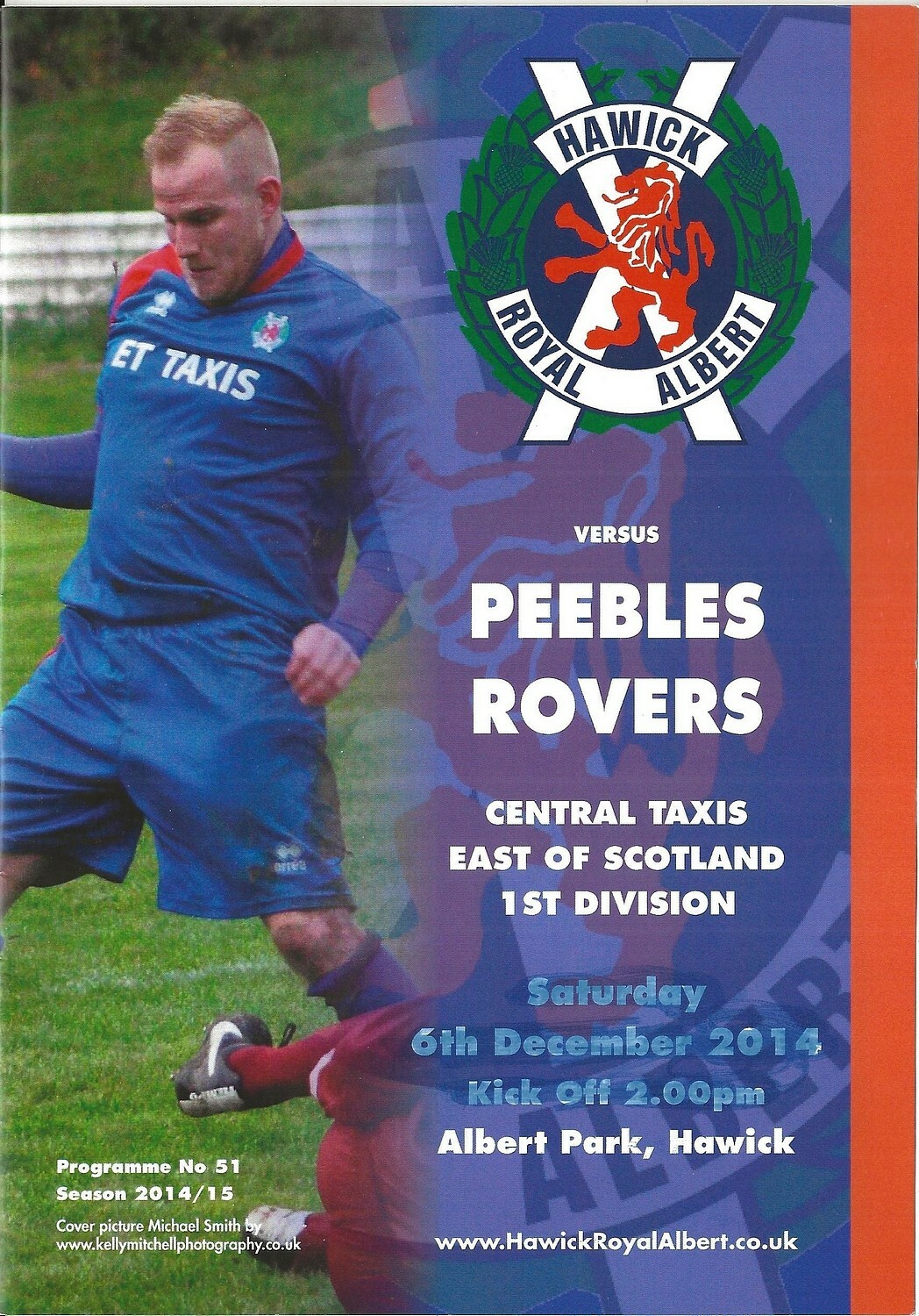 Football Programme>HAWICK ROYAL ALBERT v PEEBLES ROVERS Dec 2014 | eBay