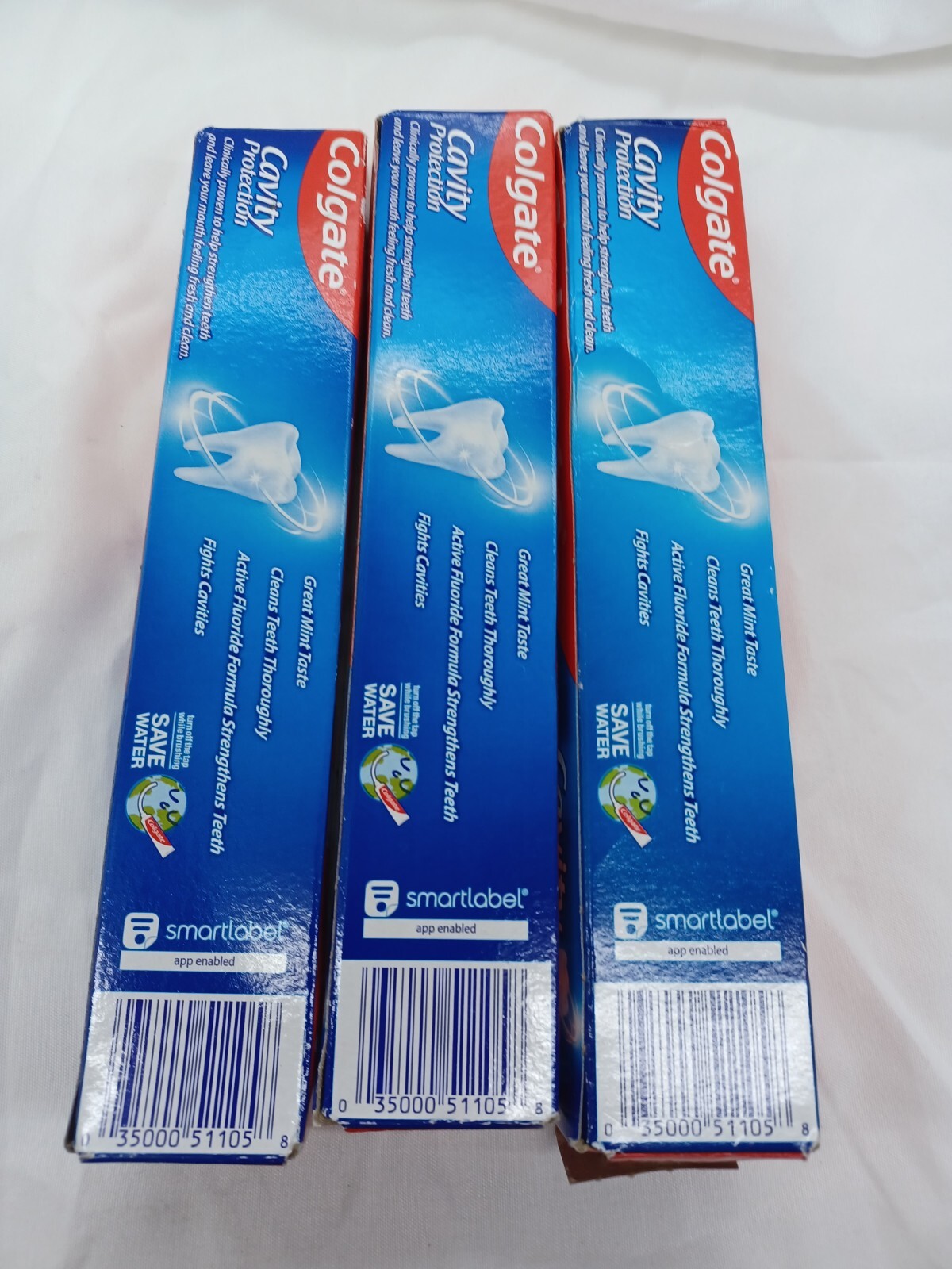 3 packs Colgate Toothpaste with Cavity Protection Active Fluoride 2.5 ...