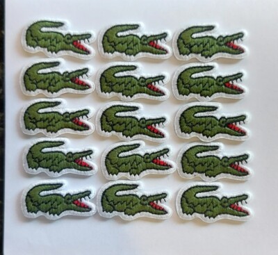 crocodile,Alligator ×15 badges,+ 15x Logo Rear Tags, patch,Iron Or Sew ...