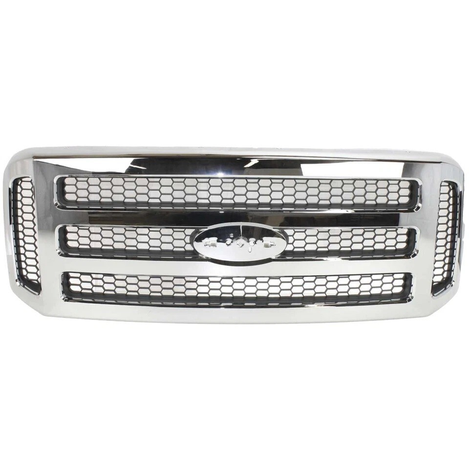 NEW FRONT GRILLE ASSEMBLY CHROME FOR 2005-2007 FORD F-350 SUPER DUTY ...