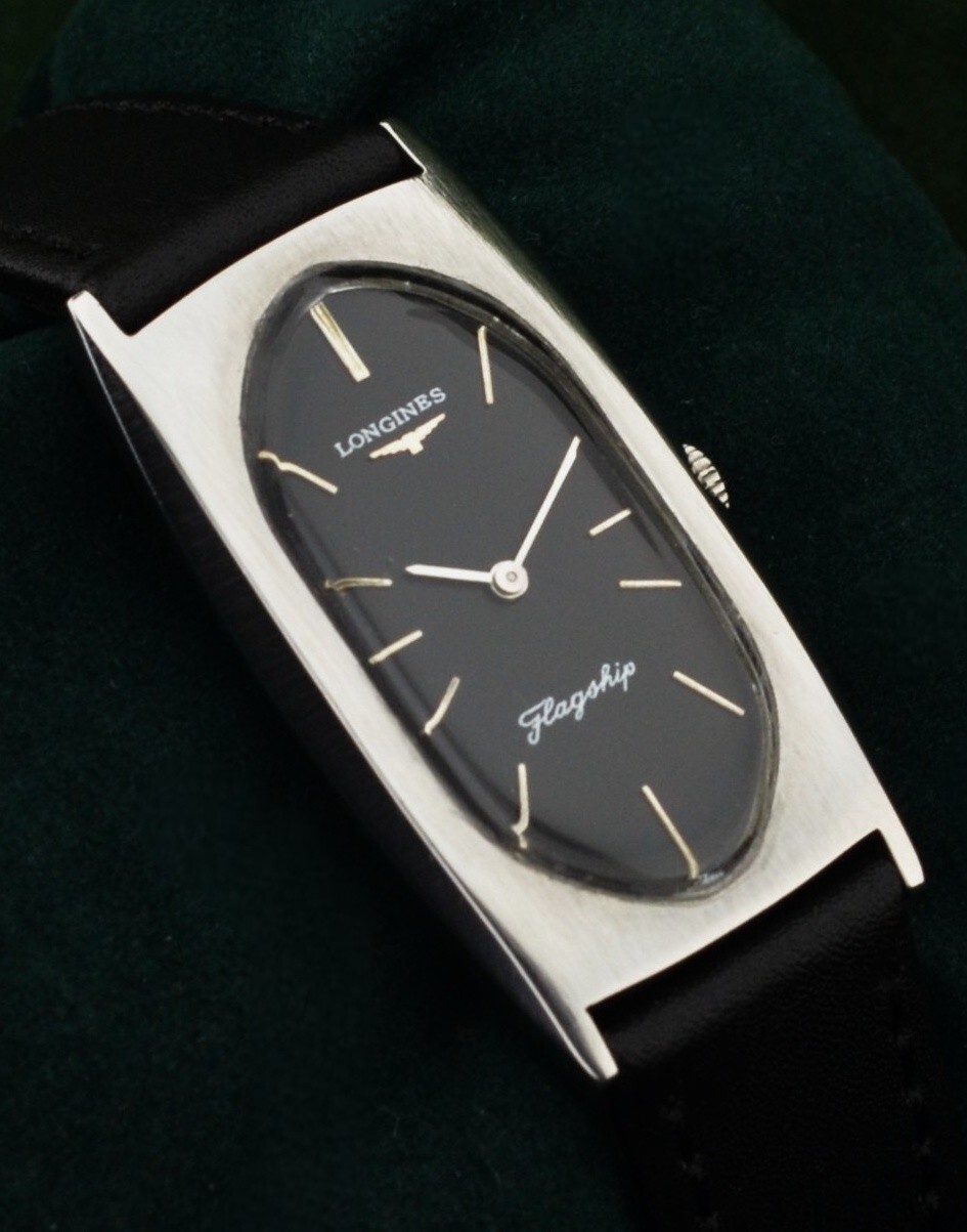 Vintage Longines Flagship Banana Slim Case No Reserve… - Gem