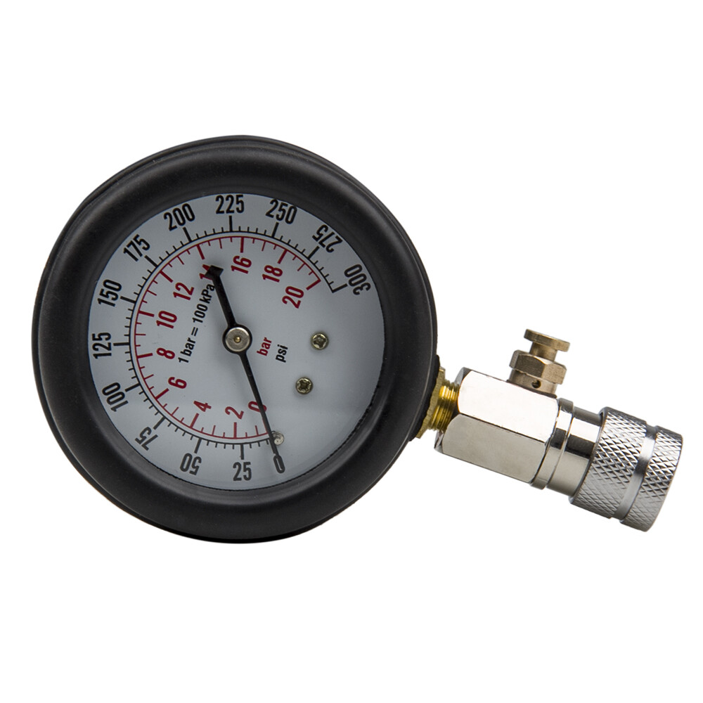 ENGINE COMPRESSION TESTER TESTING GAUGE GAGE CHECK TEST TOOL KIT 0~300 ...