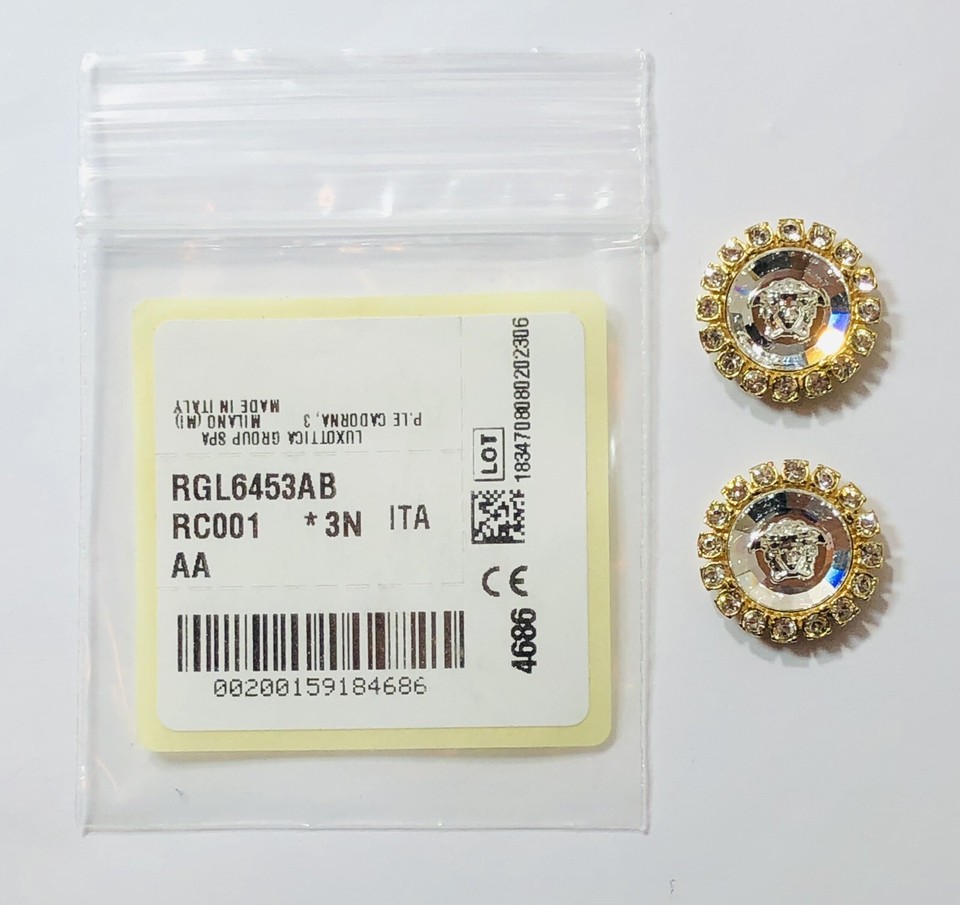 Versace VE 4384B Sunglasses Golden Clear Crystal Replacement Temple ...