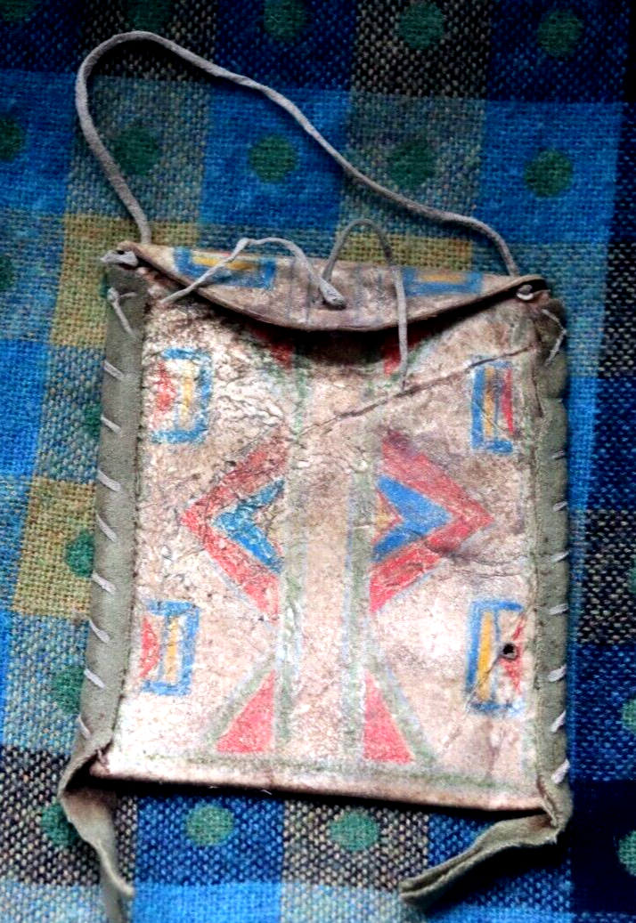Vintage PARFLECHE BAG antique Native American document pouch Plains ...
