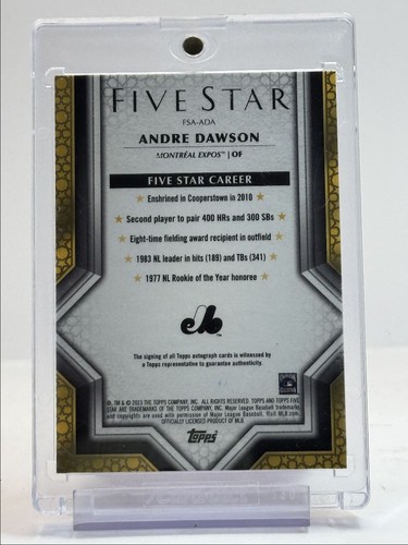 ANDRE DAWSON 2023 TOPPS FIVE STAR AUTOGRAPH GREEN EXPOS AUTO /15 Q2893 ...