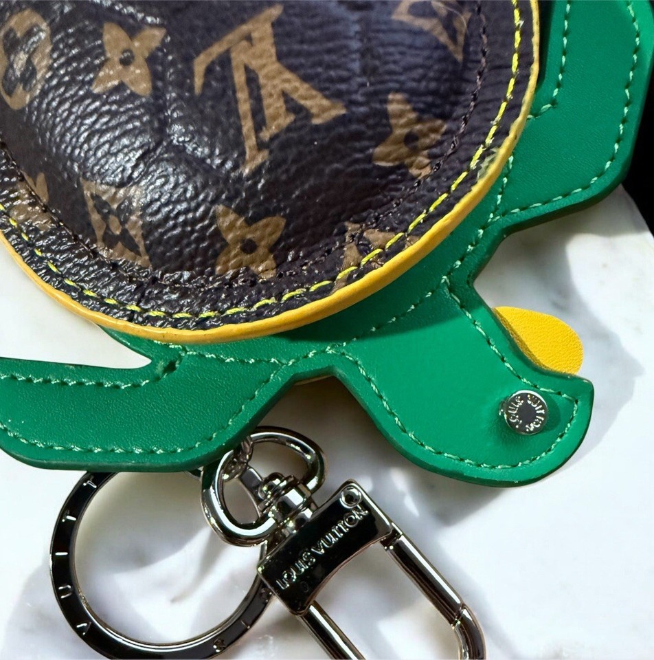 Louis Vuitton LV Monogram Turtle Mini Pouch Keychain Bag Charm No Box ...