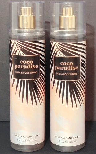 2 BATH & BODY WORKS COCO PARADISE FINE FRAGRANCE BODY MIST SPRAYS NEW ...