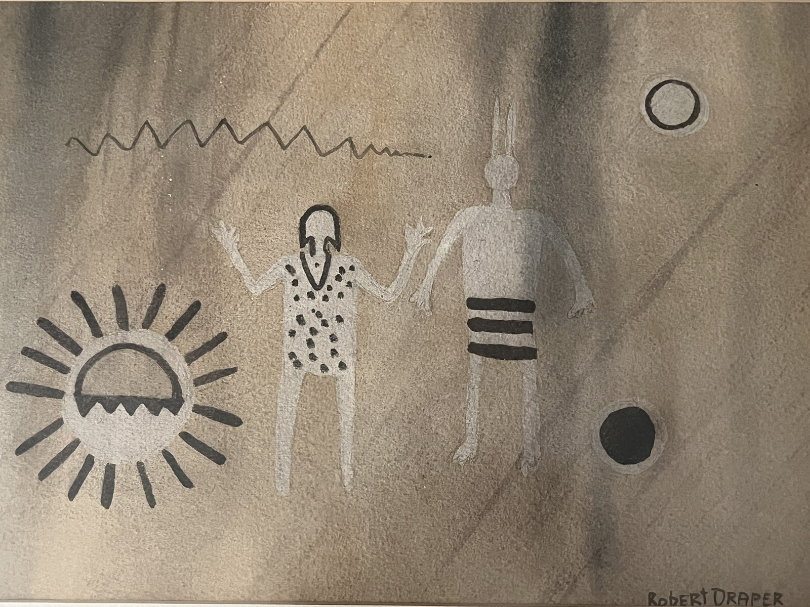 Original Native American Listed Artist Painting - Robert Draper (1938 ...