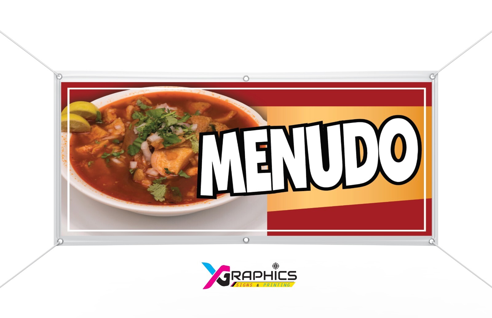 Menudo Vinyl Banner advertising Sign Full color indoor outdoor Mexican ...