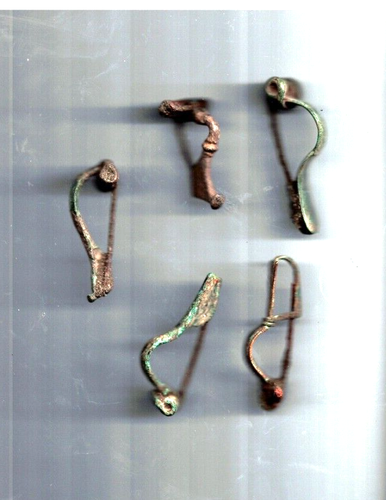 5 VG Bronze Fibulae -- Ancient Roman Period 1st-2ndC AD -- Balkans Area ...