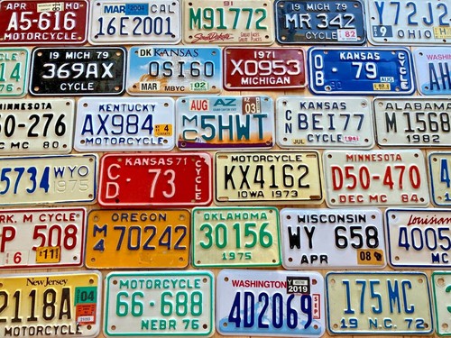 Authentic Motorcycle License Plates - Pick A State - Good Condition | eBay