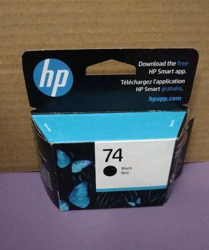 HP 74 Black Ink Cartridge Factory OEM Brand New Sealed Exp Date 08-2024 ...