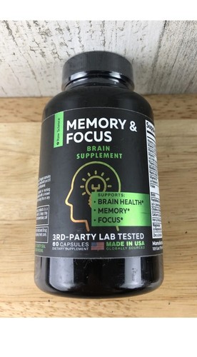 S Raw Science - Memory & Focus Brain Supplement - 60 Capsules | eBay