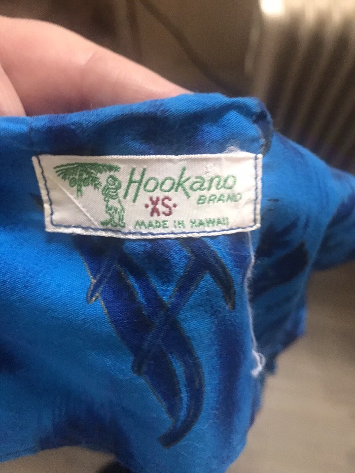 Vintage Blue Hookano Hawaiian Tiki Dress | eBay