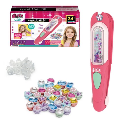 Hair Gem Stamper Kit Bling Hair Styling Tool & Reusable Rhinestone for ...