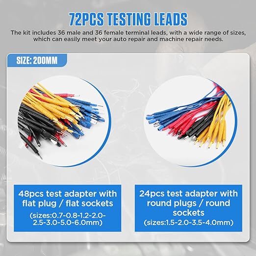 Multimeter Test Leads Kit 104pcs Automotive Diagnostic Test Leads Kit ...