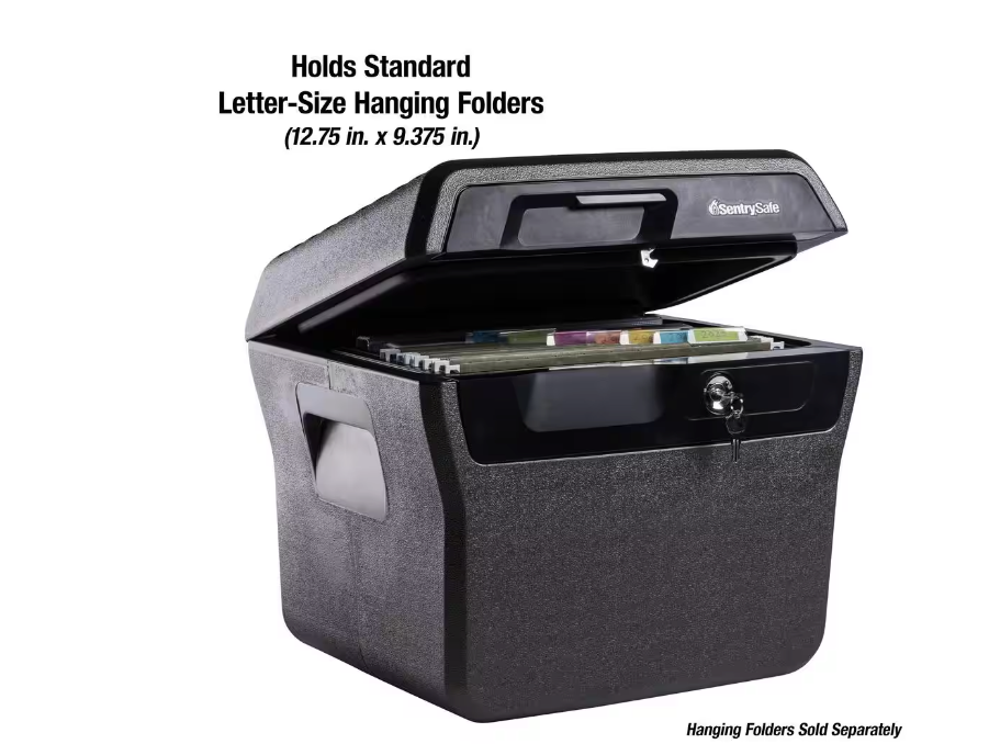 File Safe Security Box Case 0.66 cu. ft. Fire and Water Resistant ...