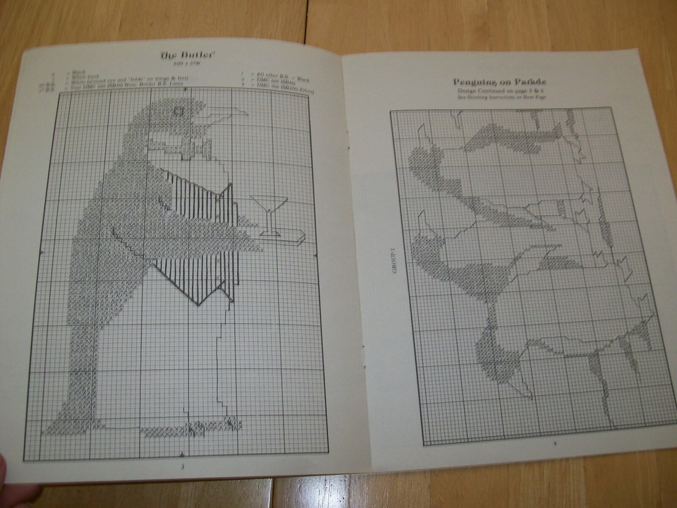 Vintage We Love Penguins X-Stitch Counted Cross Stitch Chart Patterns ...