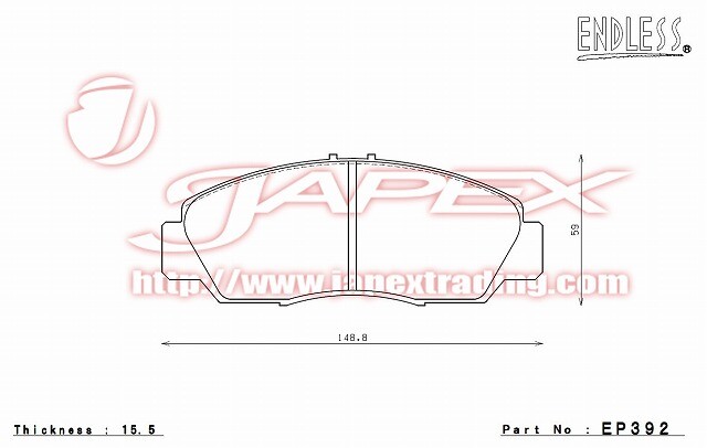 ENDLESS SSY Front & Rear Brake Pads for EDIX BE2/BE3/BE4 2004/7- EP392 ...